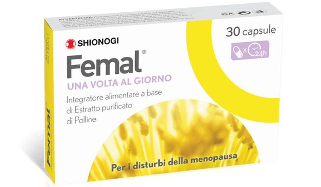 Femal è un prodotto a base di polline per i disturbi della menopausa
